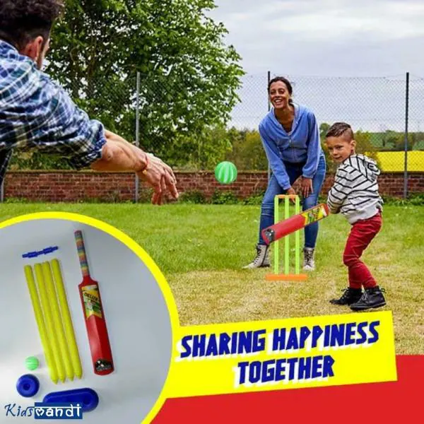 Kids Mandi Plastic Cricket Bat Set Cricket Bat and Ball Beach Wicket ...