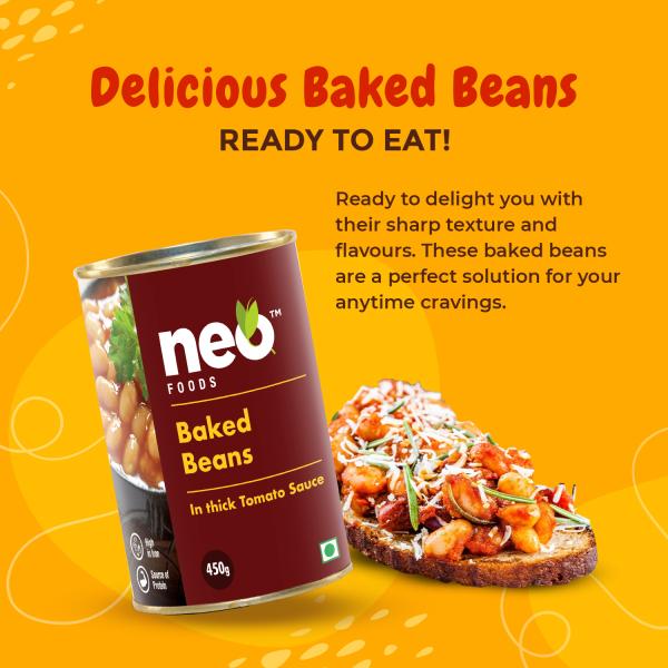 Neo Baked Beans In Thick Tomato Sauce 1800g (450g X 4 Units) - Pack of ...