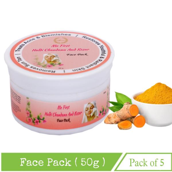 ME FIRST Chandan Kesar Haldi Face Pack For Glowing Skin ( 250GM ) - JioMart