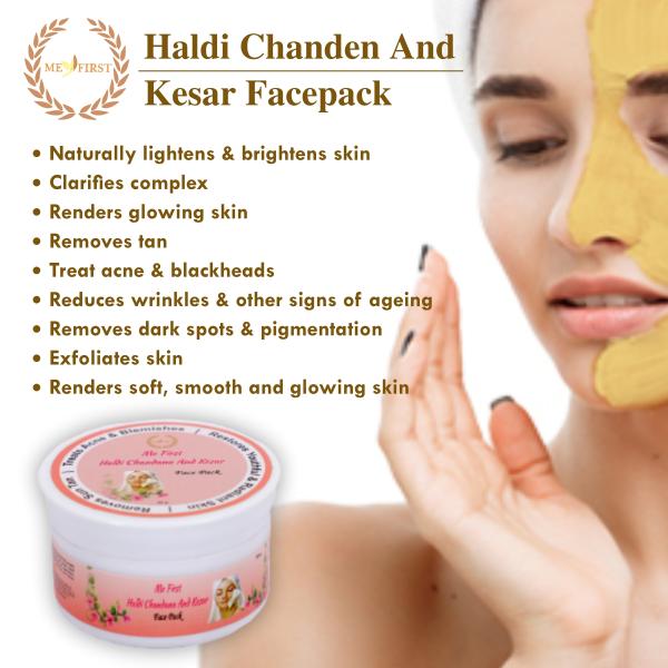 ME FIRST Chandan Kesar Haldi Face Pack For Glowing Skin ( 250GM ) - JioMart