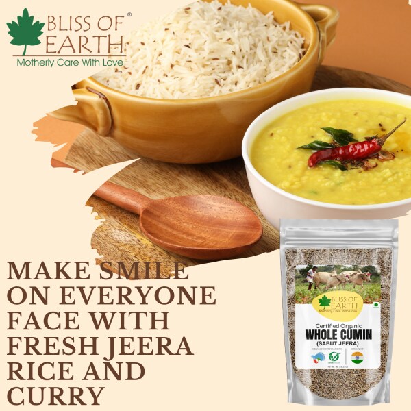 Bliss of Earth 1kg Organic Cumin Seed Jeera Whole Spice, Sabut Jeera ...