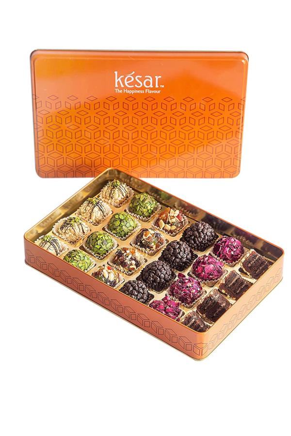 Kesar Sweets | Assorted Gourmet Sweets Gift Pack in Beautiful Gift Tin ...