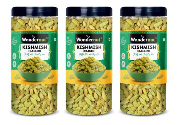 Wondernut Natural fresh Green Raisins 750gm (250gm Pack of 3) - JioMart