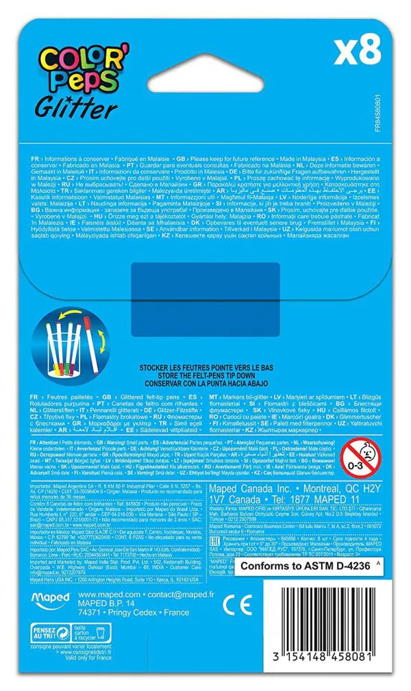 Maped Multicolor Glitter Felt Tips Pens - JioMart