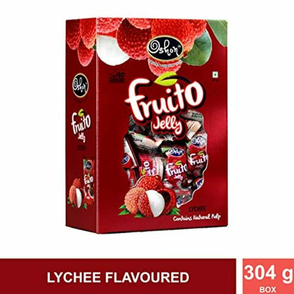 Oshon Jelly Natural Fruit Flavor Mango And Lychee 400 G (Pack of 2 ...