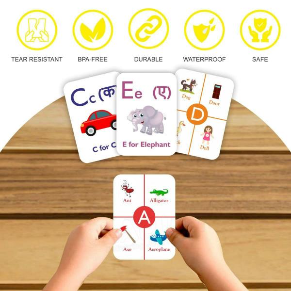 Clapjoy Multicolor Double Sided Flash Cards For Kids -Alphabets - 24 ...