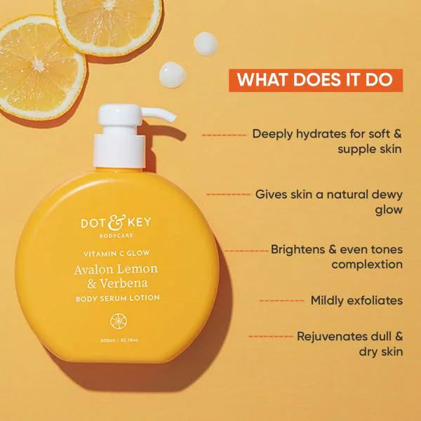 Dot & Key Vitamin C Glow Serum Body Lotion, Avalon Lemon & Verbena ...