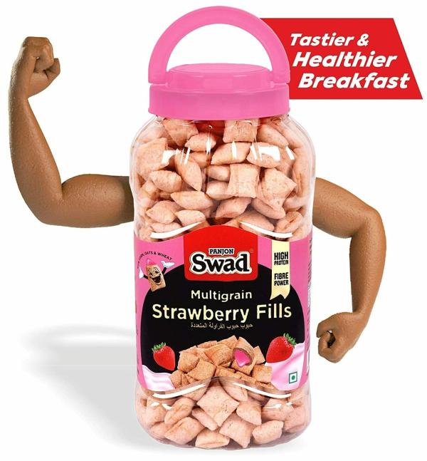 Swad Breakfast Cereal, Multigrain Strawberry Fills (Zero Cholesterol ...