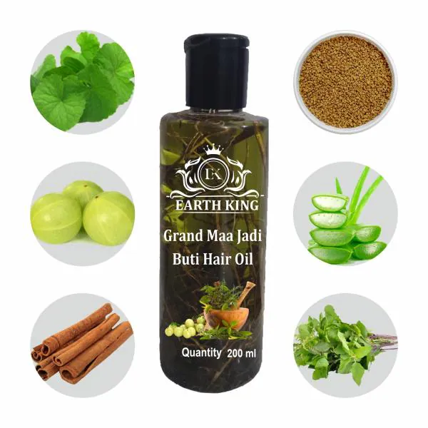 EARTH KING Grand Maa Jadi Buti Hair Oil Helps in Hair Fall Control Oil ...