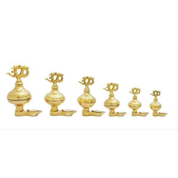 Dmi Cultural Gold Metal Deepa (7.6x7.6x17.8cm) - JioMart