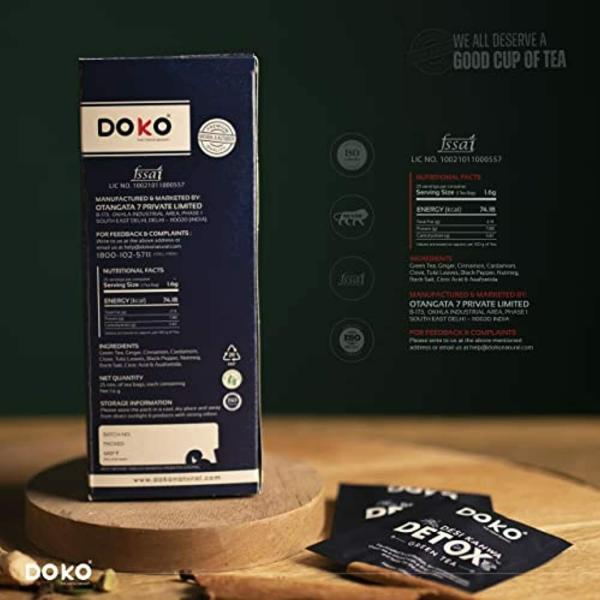 Doko Natural Desi Kahwa Green Tea Box, Herbal Detox Tea for Weight Loss ...