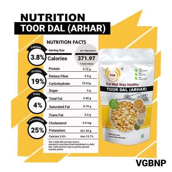 VGBNP 100% Natural & Original Toor Dal (Tur dal) Unpolished fresh Arhar ...
