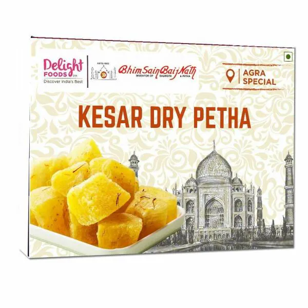 Delight Foods Original Agra Kesar Dry Petha 350g Indian Sweets Mithai ...