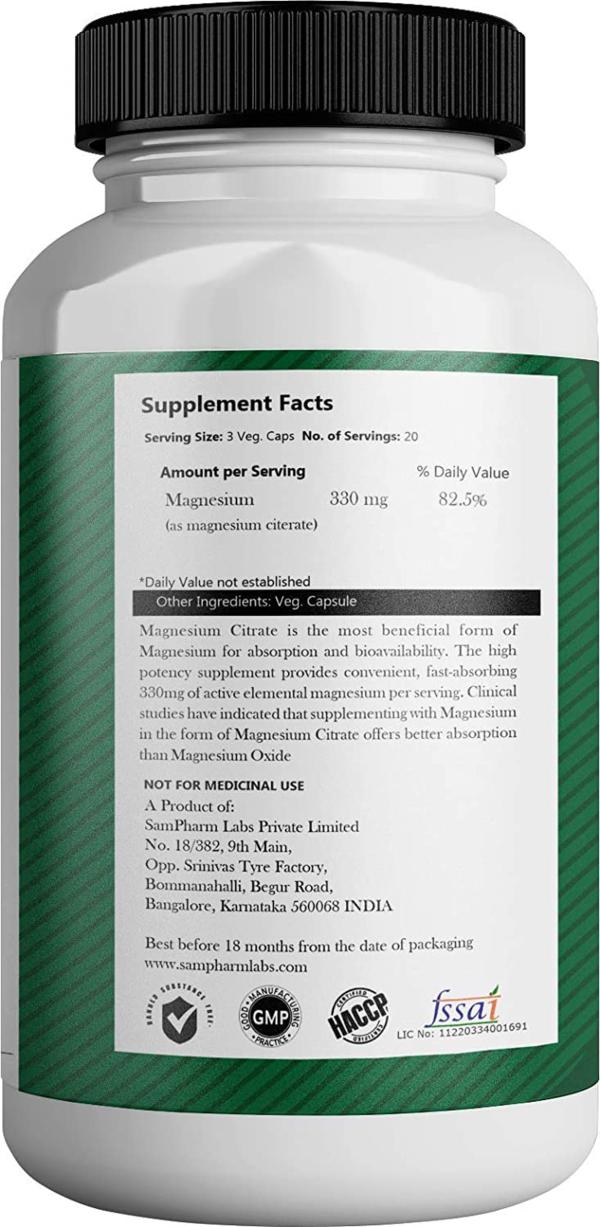Sam Health Magnesium Citrate 330 mg - 330 mg - JioMart
