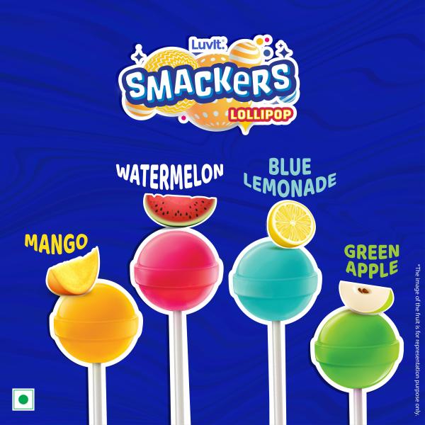 LuvIt Smackers Fruit and Chocolate Flavoured Lollipops Happy Pack ...