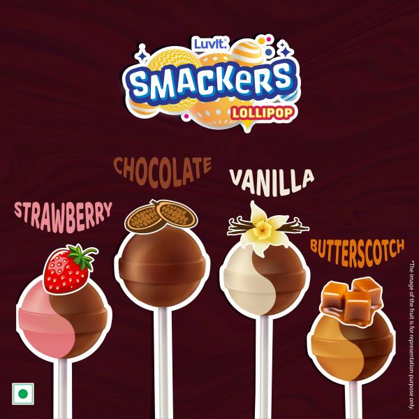 LuvIt Smackers Fruit and Chocolate Flavoured Lollipops Happy Pack ...