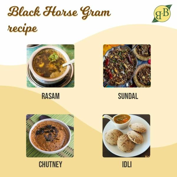 B&B Organics Black Horse Gram / Kulthi / Kollu / Vulavalu / Horse Gram ...