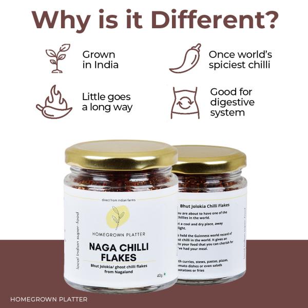 Homegrown Platter Naga Chilli Flakes Vegetarian Spicy - JioMart