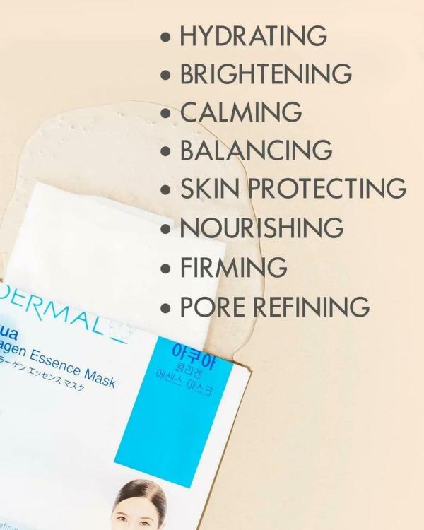 Dermal Collagen Essence Full Face Facial Mask Sheet Combination Skin ...