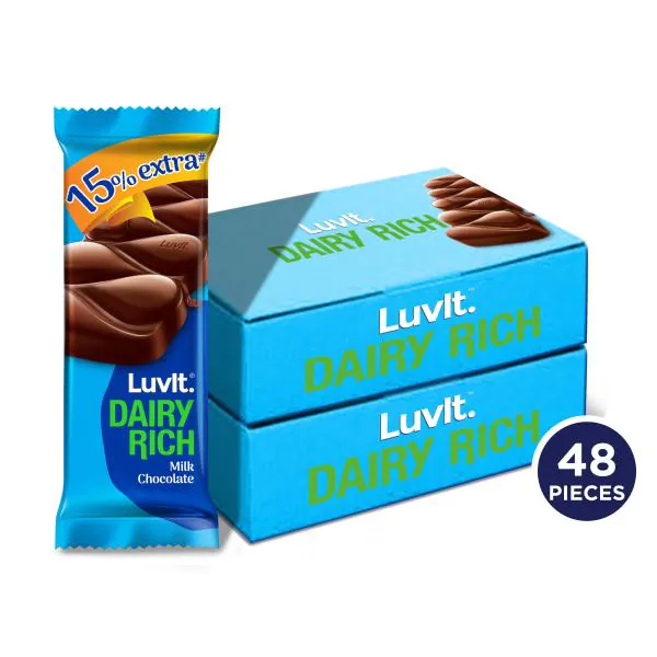 LuvIt Dairy Rich Milk Chocolate | Delicious | Rich | Smooth | Pack of ...