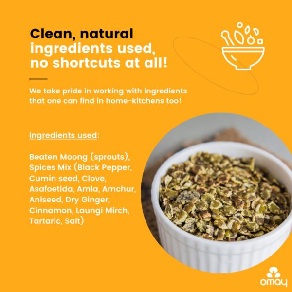 Omay Foods Beaten Moong - Spicy Masala, 400g (Pack of 2) - JioMart