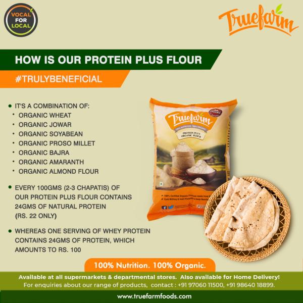 TRUEFARM ORG PROTEIN PLUS FLOUR 1kg - JioMart