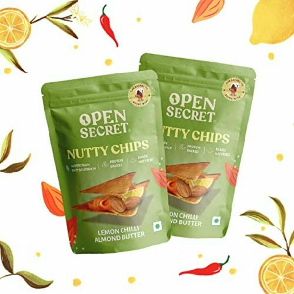 Open Secret Nutty Chips Lemon Chilli Butter - Pack of 12 - JioMart