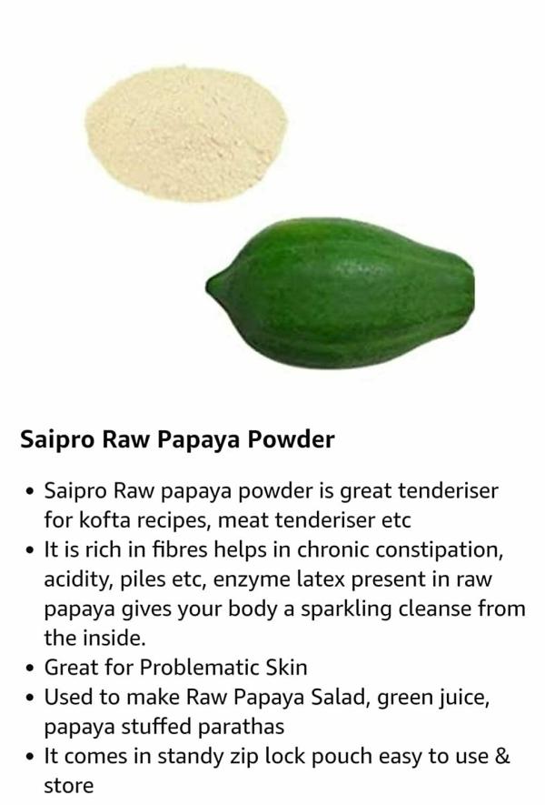 Saipro EATERY HARVEST Raw Papaya Powder Vegan, Gluten Free 500 g - JioMart