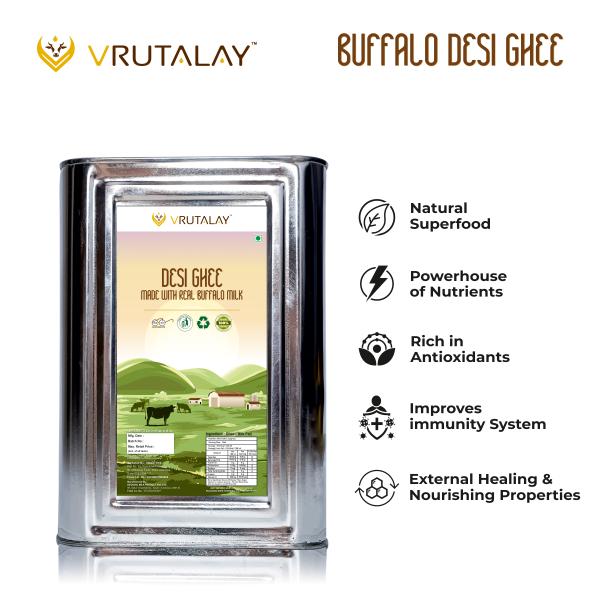 Vrutalay Buffalo Ghee 2 Litter - (Pack Of 2) - E | Baffelo Ghee ...