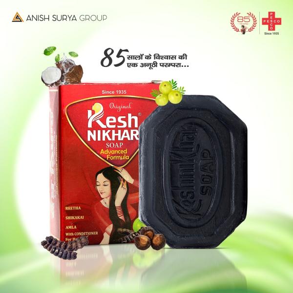 Kesh Nikhar Amla Reetha Shikakai Shampoo 500Ml + Kesh Nikhar Hair Soap ...