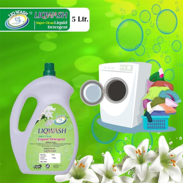 LIQ WASH Super Clean Liquid Detergent (5 L ) - JioMart