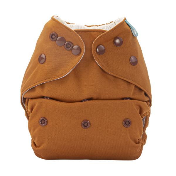 Bumberry Chocolate Brown Reusable Pocket Style Cloth Diaper With 1 Wet ...