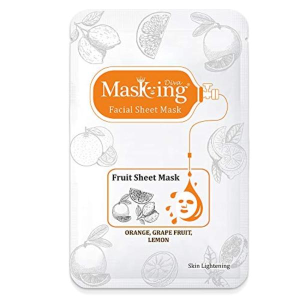 MasKing Diva Orange, Grapefruit & Lemon Fruit Sheet Mask 60ml (Pack of ...