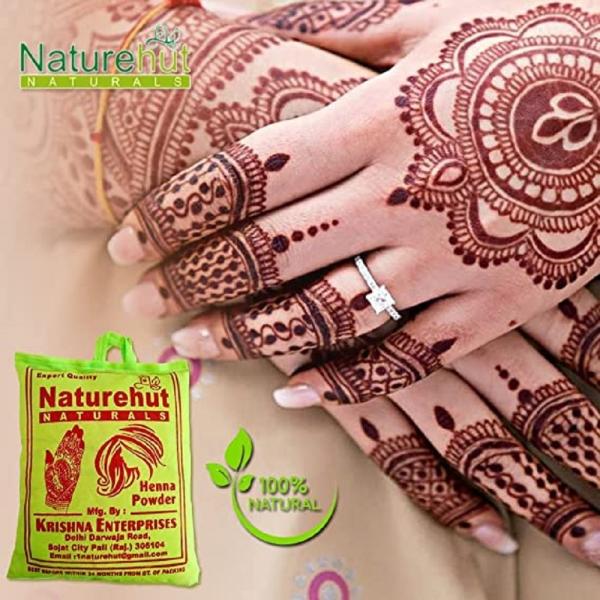 NATUREHUT Natural Henna/ Mehandi Powder for Hair Colour & Mehndi Design ...