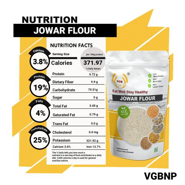 VGBNP 100% Natural & original Jowar Flour (Jonna ka aata) Pure Sorghum ...