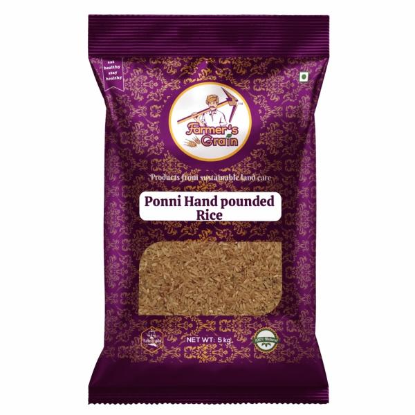 Ponni Hand pounded Rice(5kg) (Brown Rice) - JioMart