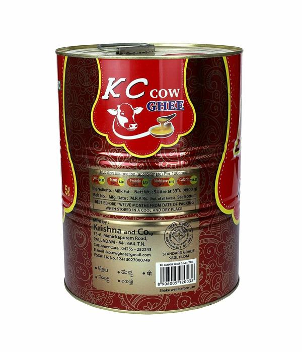 KC Cow Desi Ghee 5 Litre Clarified Butter Danedar Ghee 100% ...