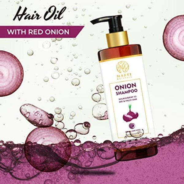 MaatiNaturals Paraben and Sulphate Free Onion Shampoo Silky and Strong All Hair Types Men And ...