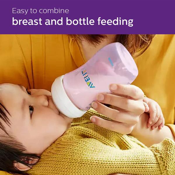 Philips Avent Pink Natural 2. 0 Feeding Bottle ,1 m Plus, 260 ml - JioMart