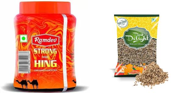 Ramdev Super Strong Hing 100 Gm + Pink Delight Premium Jeera/Cumin 400g ...