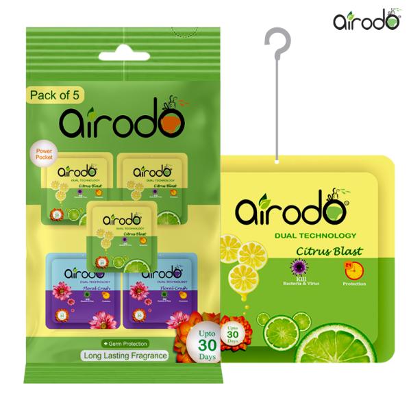 AIRODO Air Room Freshener Power Pocket Gel, Fragrance Booster, Lasts ...