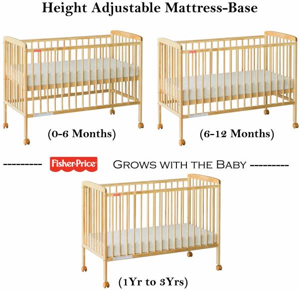 Fisher Price - Joy Crib - Natural with Mattress - JioMart