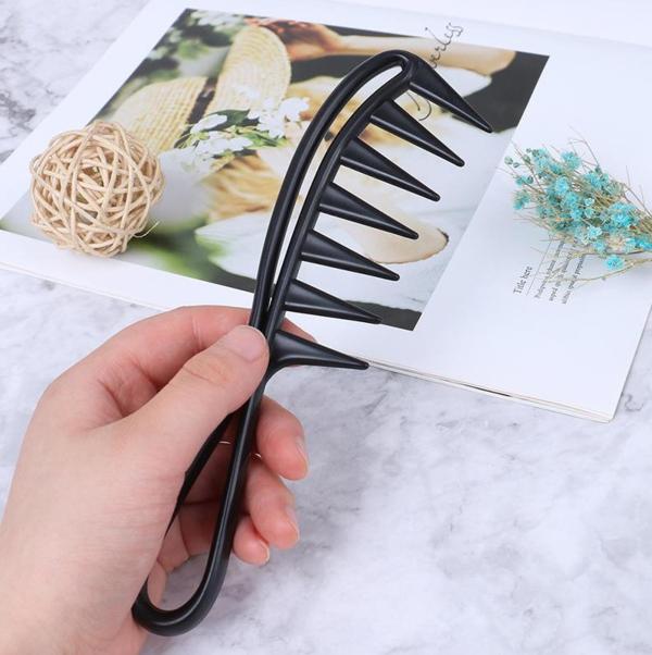 Xester Black Plastic Large Teeth Shark Hairdressing Comb - JioMart