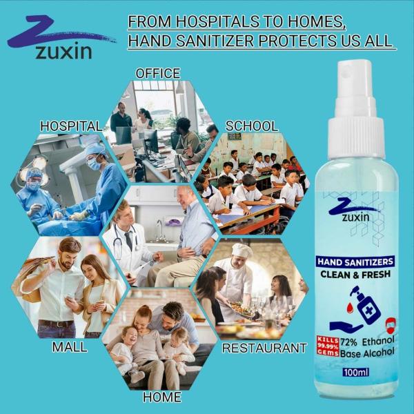 ZUXIN Liquid Based Hand Sanitizing Rub with 80% Alochol Content Hand ...