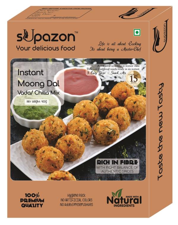 sUpazon Moong Dal Vada/ Chilla Mix 400g Pack | Protein Rich Instant ...
