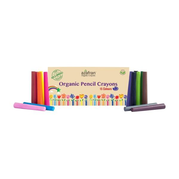 Organic Pencil Crayons (15 colors) - JioMart