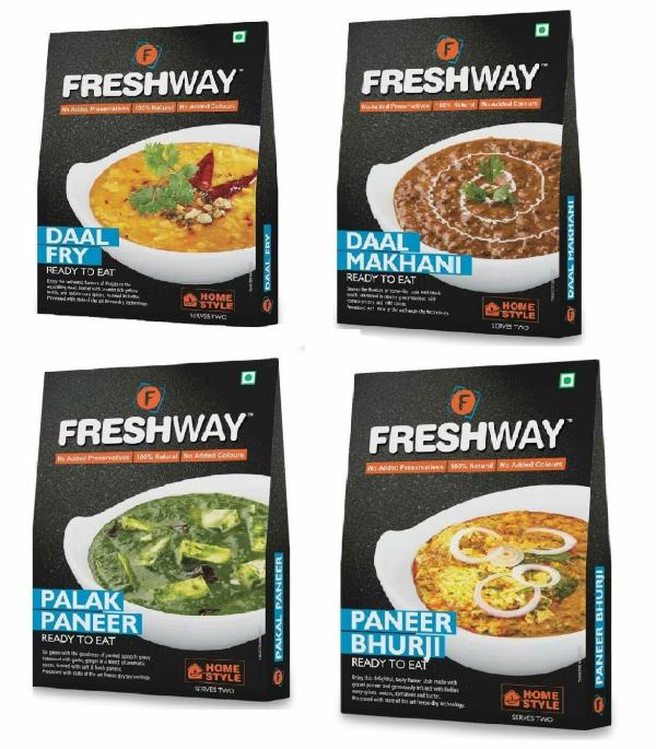 Freshway Ready to Eat Combo (Palak Paneer, Paneer Bhurji, Daal Fry ...