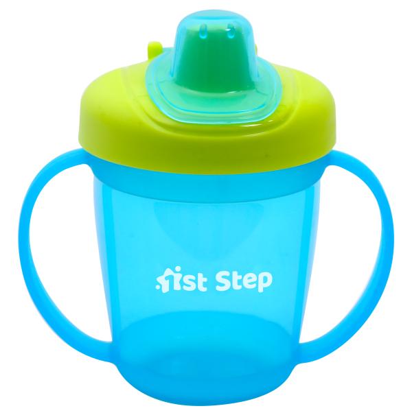 1st Step Twin Handle Sipper Cup With Flip Lid Pink - 220 ml - JioMart