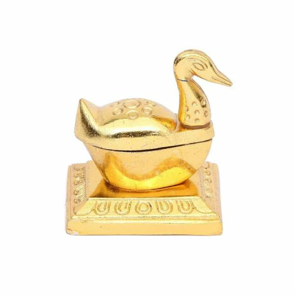 CRAFTAM Metal Swan Shape Sindoor Box Sindur Dani Kumkum Box for Wedding ...