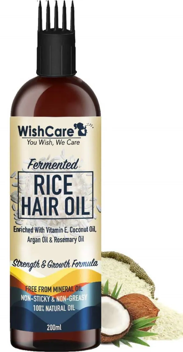 WishCare Fermented Rice Hair Growth Oil - Strength & Growth Formula ...